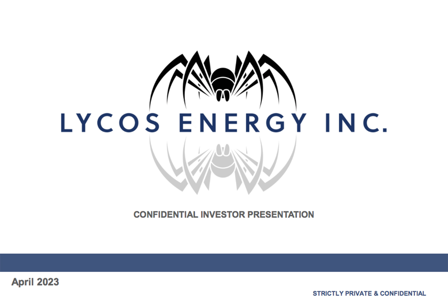 Investors – Lycos Energy